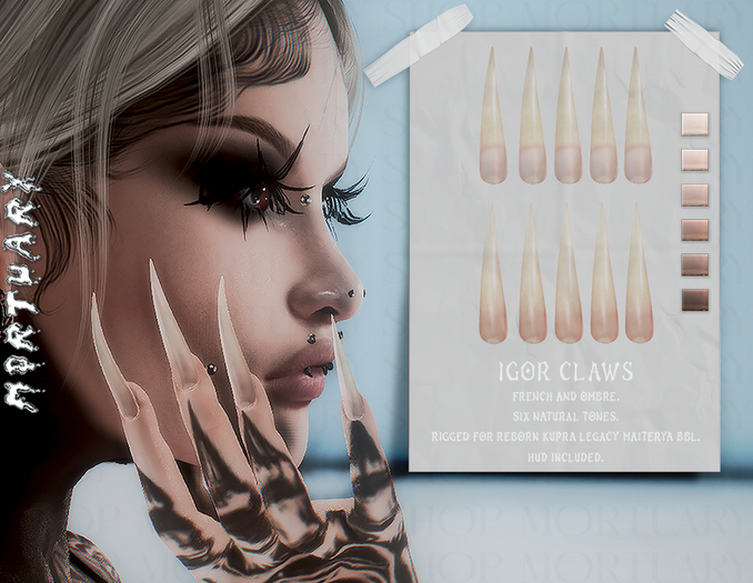 Second Life Marketplace - MORTUARY. IGOR CLAWS (NATURAL)